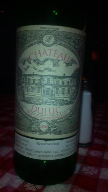 1988 Château Duluc, France, Bordeaux, Médoc, Saint-Julien - CellarTracker
