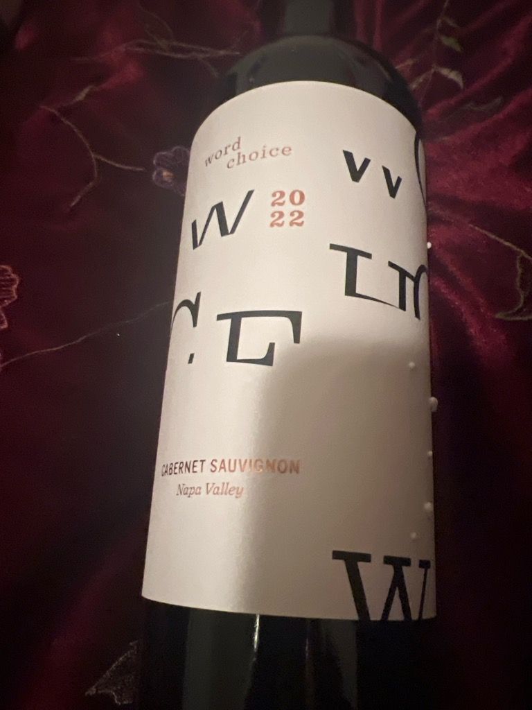 2022 Word Choice Cabernet Sauvignon, USA, California, Napa Valley ...