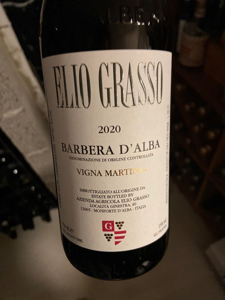 2020 Elio Grasso Barbera d'Alba Vigna Martina, Italy, Piedmont, Alba ...