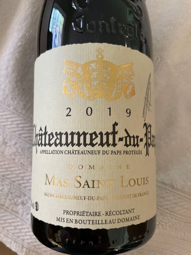 2020 Mas Saint-Louis Châteauneuf-du-Pape Grande Réserve, France, Rhône ...
