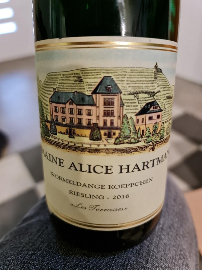 2016 Domaine Alice Hartmann Riesling Les Terrasses Wormeldange ...
