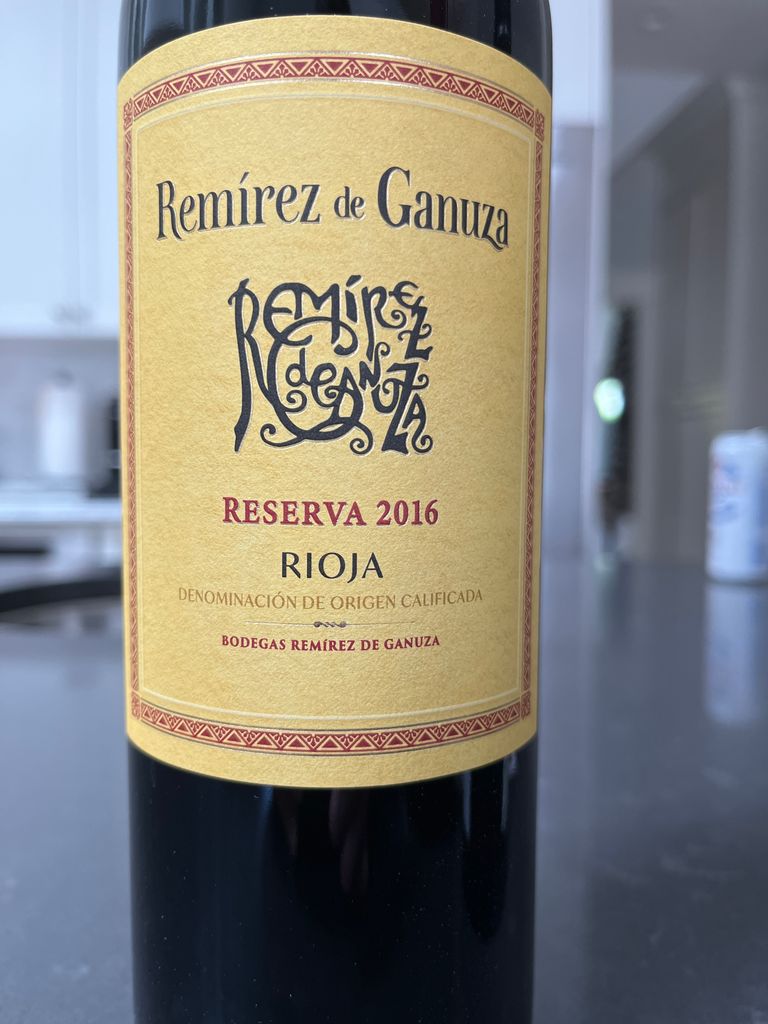 2016 Fernando Remírez de Ganuza Rioja Reserva, Spain, La Rioja, La ...