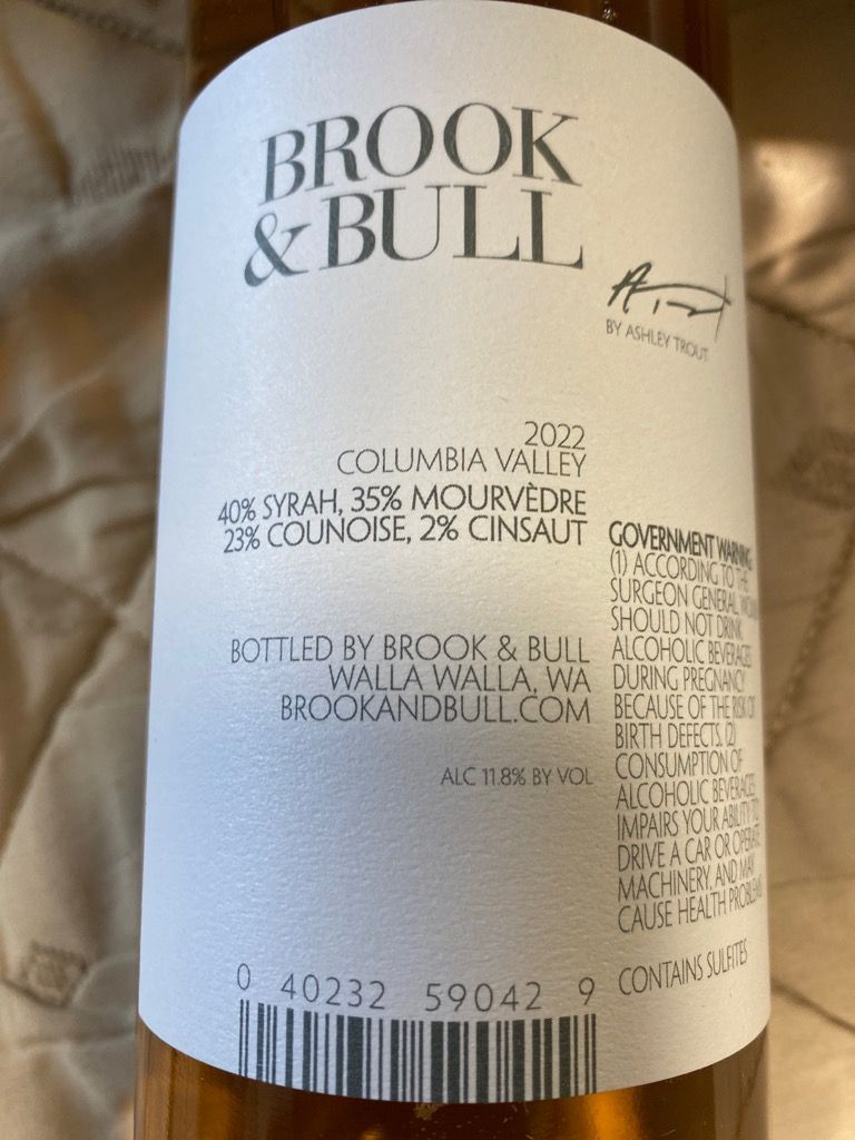 2022 Brook & Bull Rosé, USA, Washington, Columbia Valley - CellarTracker
