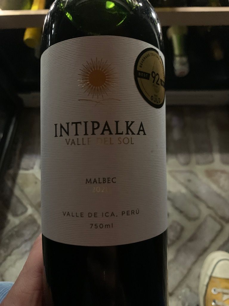 2020 Intipalka - Valle del Sol Malbec Ica, Peru, Ica - CellarTracker