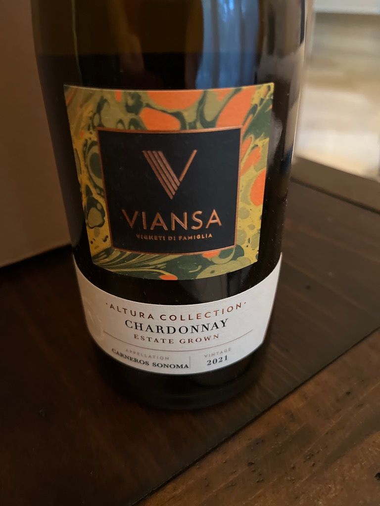 2021 Viansa Chardonnay Estate, USA, California, Sonoma County, Sonoma Valley - CellarTracker