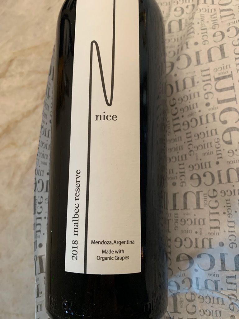 2018 Nice Malbec Reserve, Argentina, Mendoza, Lujan de Cuyo - CellarTracker