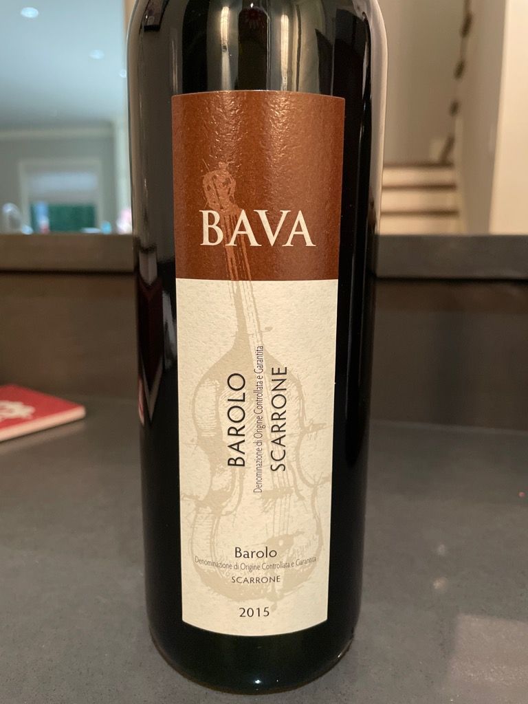 2015 Bava Barolo Contrabbasso di Castiglione Falletto Scarrone, Italy ...