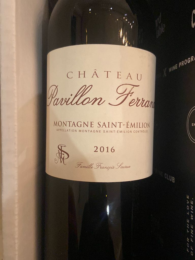 2016 Château Pavillon Ferrand, France, Bordeaux, Libournais, Montagne ...