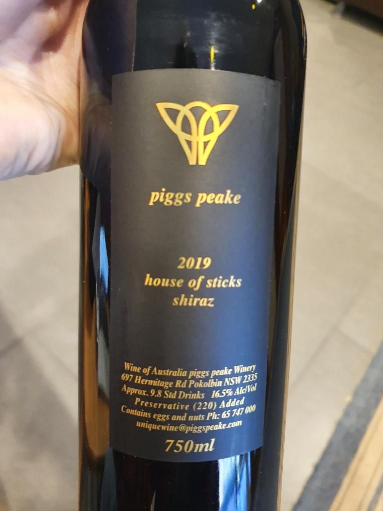 2019 Piggs Peake Shiraz House of Sticks, Australia, New South Wales ...