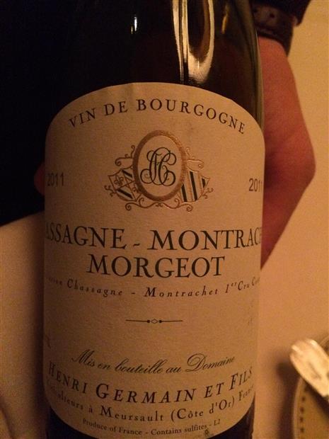 2011 Henri Germain et Fils Chassagne-Montrachet 1er Cru Morgeot, France ...