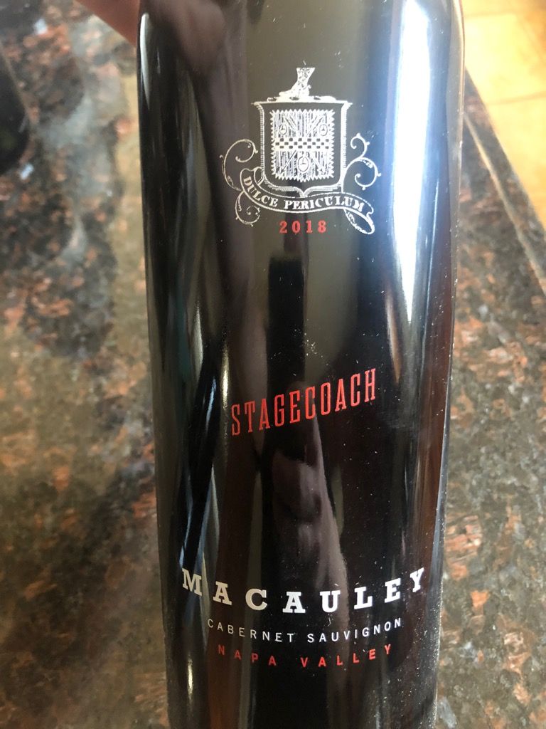 2018 Macauley Cabernet Sauvignon Stagecoach Vineyard, USA, California ...