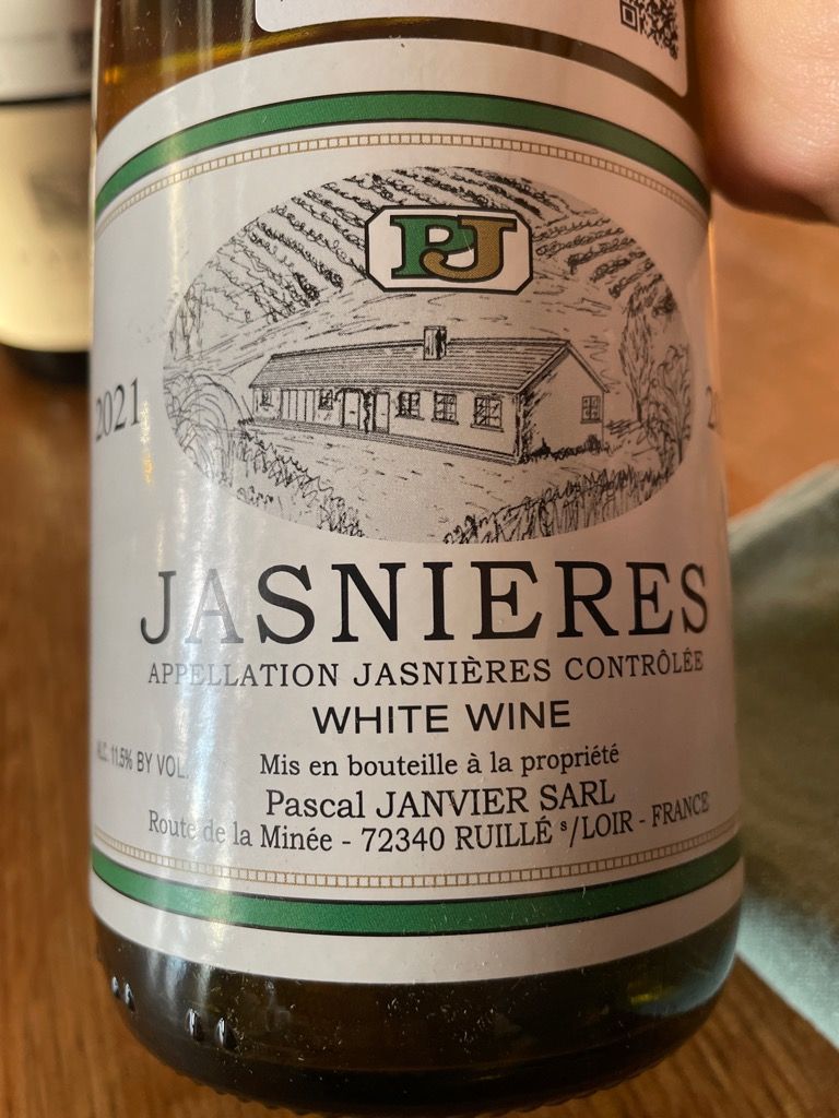 2021 Pascal Janvier Jasnières, France, Loire Valley, Jasnières ...