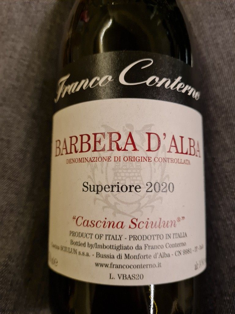 2020 Franco Conterno Barbera d'Alba Superiore Cascina Sciulun, Italy ...