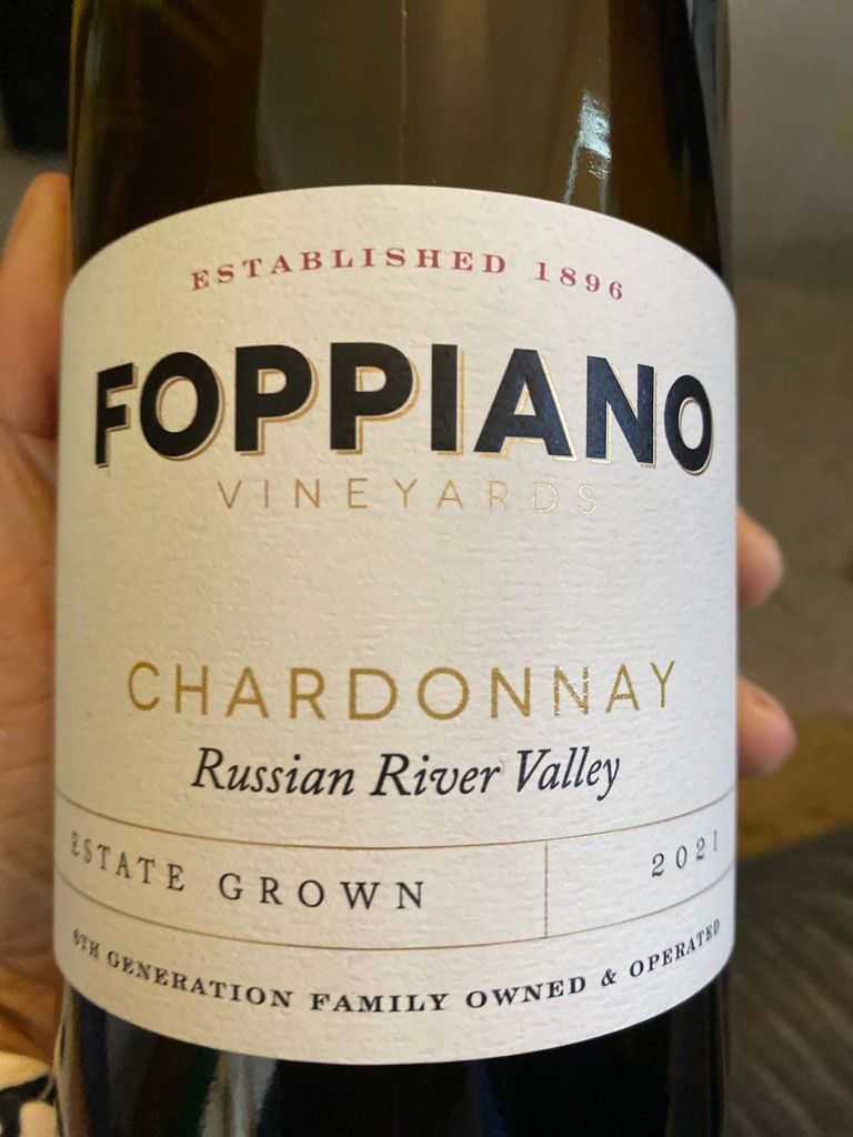 2021 Foppiano Chardonnay, USA, California, Sonoma County, Russian River ...
