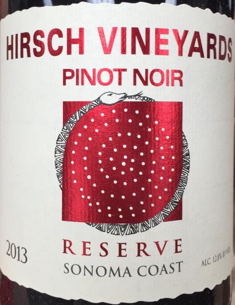 2013 Hirsch Vineyards Pinot Noir Reserve, USA, California, Sonoma ...