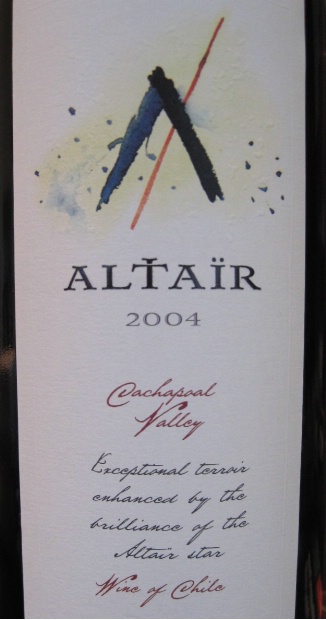 2004 Altaïr Vineyards & Winery Altaïr, Chile, Rapel Valley, Cachapoal ...