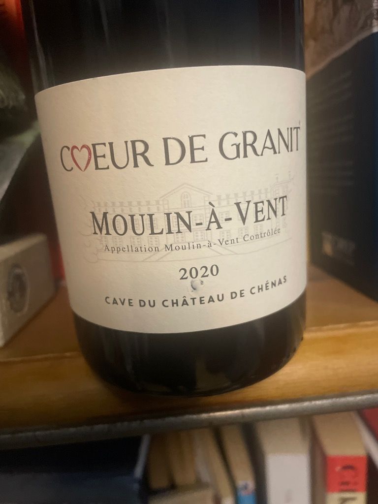 2020 Cave du Chateau De Chenas Moulin-à-Vent Coeur de Granit, France ...