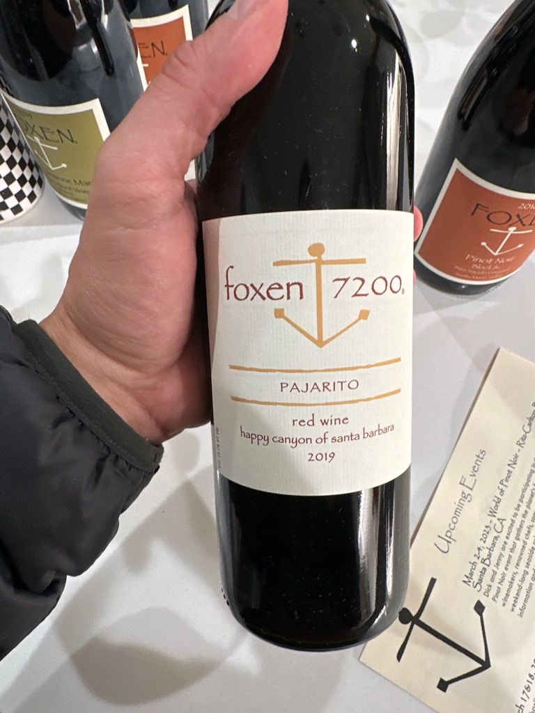 2019 Foxen 7200 Pajarito, USA, California, Central Coast, Happy Canyon ...