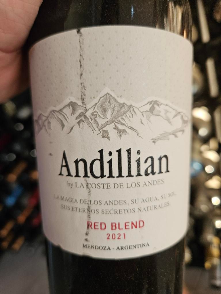 2021 La Coste de los Andes Unique Blend Andillian, Argentina, Mendoza ...