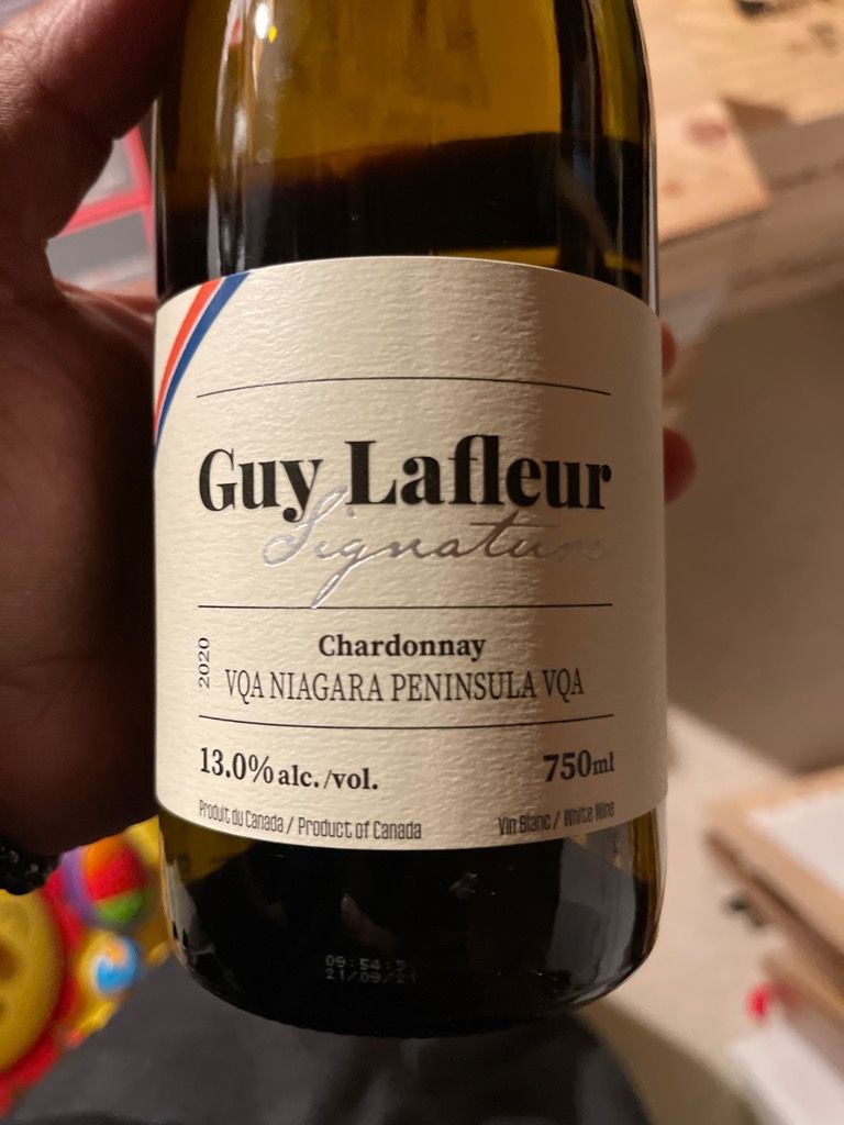 2020 Tawse Chardonnay Guy Lafleur Signature, Canada, Ontario, Niagara ...