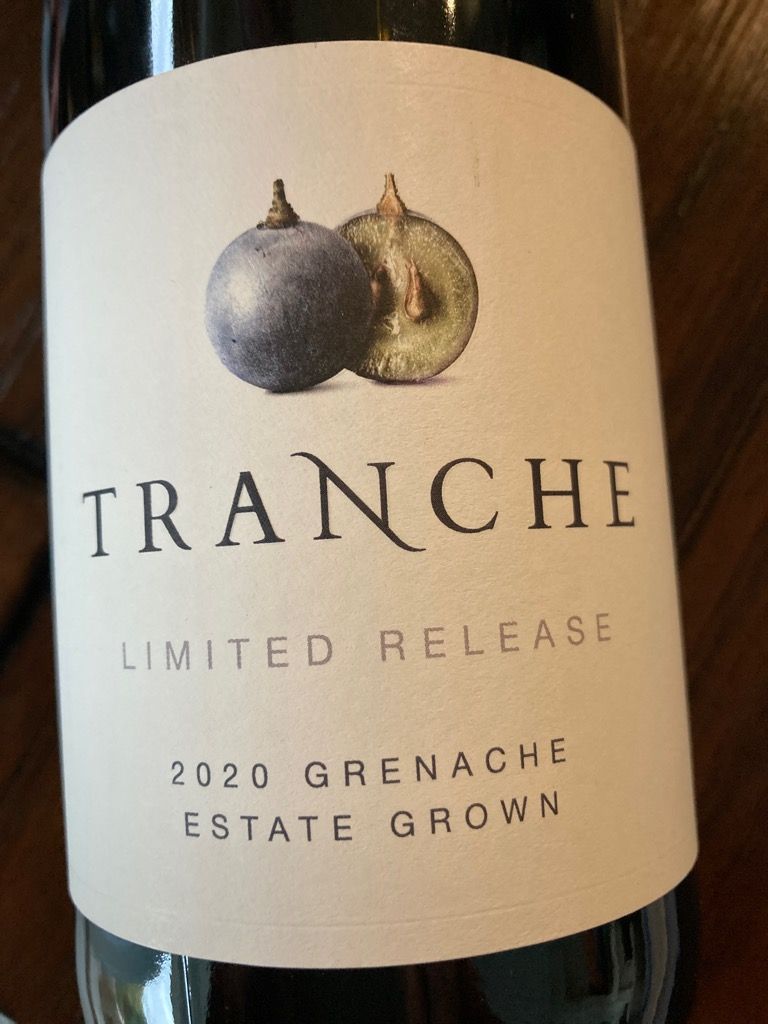 2020 Tranche Cellars Grenache Blanc Estate Blue Mountain Vineyard, USA ...