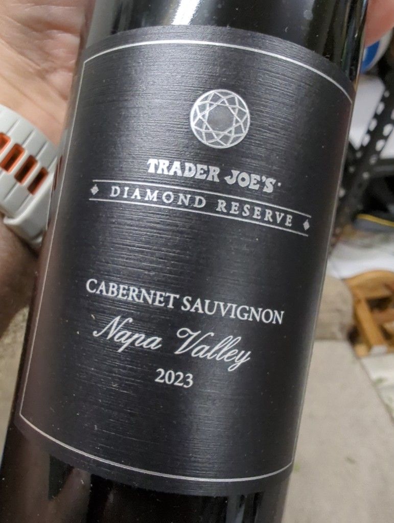 2023 Trader Joe's Cabernet Sauvignon Diamond Reserve Lot #9 Napa Valley ...