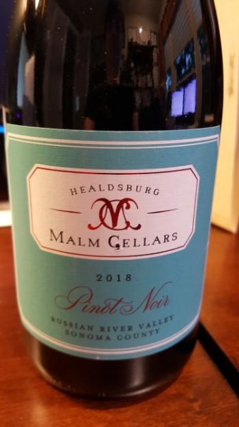 2018 Malm Cellars Pinot Noir, USA, California, Sonoma County, Russian ...
