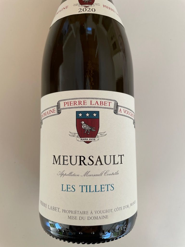 2022 Domaine Pierre Labet Meursault Les Tillets, France, Burgundy, Côte ...