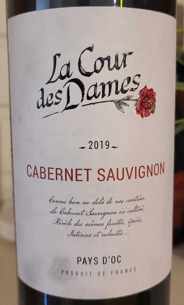 2019 La Cour des Dames Cabernet Sauvignon, France, Languedoc Roussillon ...