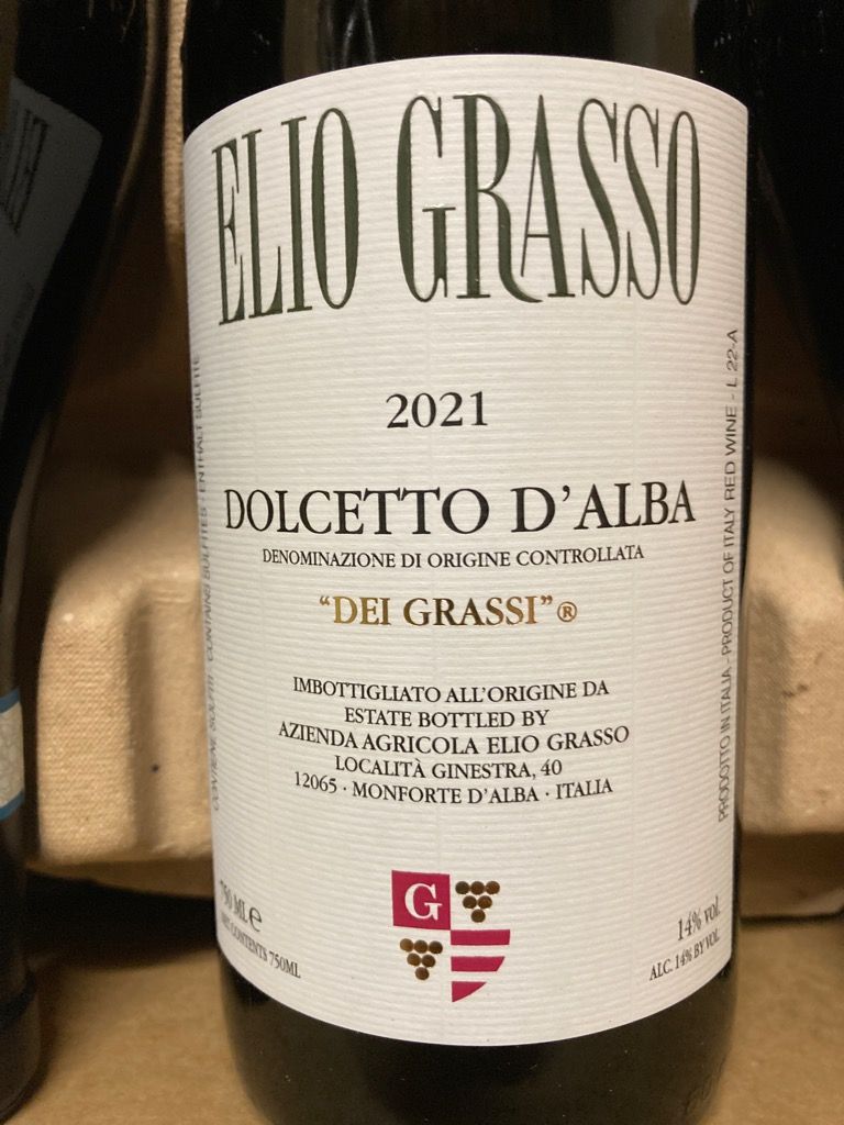 2021 Elio Grasso Dolcetto d'Alba "Dei Grassi", Italy, Piedmont, Alba ...