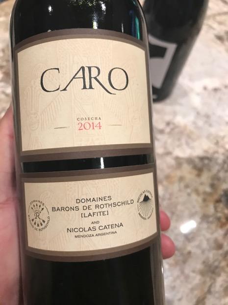 2014 Bodegas Caro (Barons de Rothschild / Catena) Caro, Argentina ...