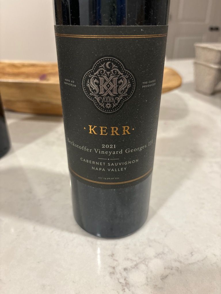 2021 Kerr Cellars Cabernet Sauvignon Beckstoffer Georges III Vineyard ...