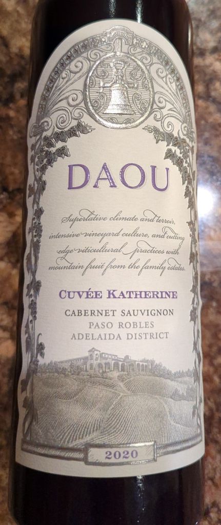 2020 Daou Vineyards Cabernet Sauvignon Cuvée Katherine, USA, California ...