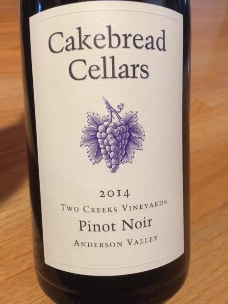 2014 Cakebread Cellars Pinot Noir Two Creeks Vineyard, USA, California ...
