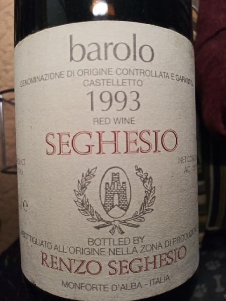 1998 Renzo Seghesio Barolo, Italy, Piedmont, Langhe, Barolo - CellarTracker