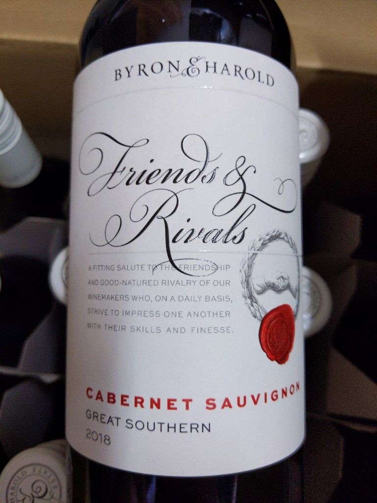 2018 Byron & Harold Cabernet Sauvignon Friends & Rivals, Australia ...