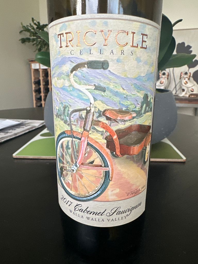 2017 Tricycle Cellars Cabernet Sauvignon "Les Collines", USA, Washington, Columbia Valley, Walla ...