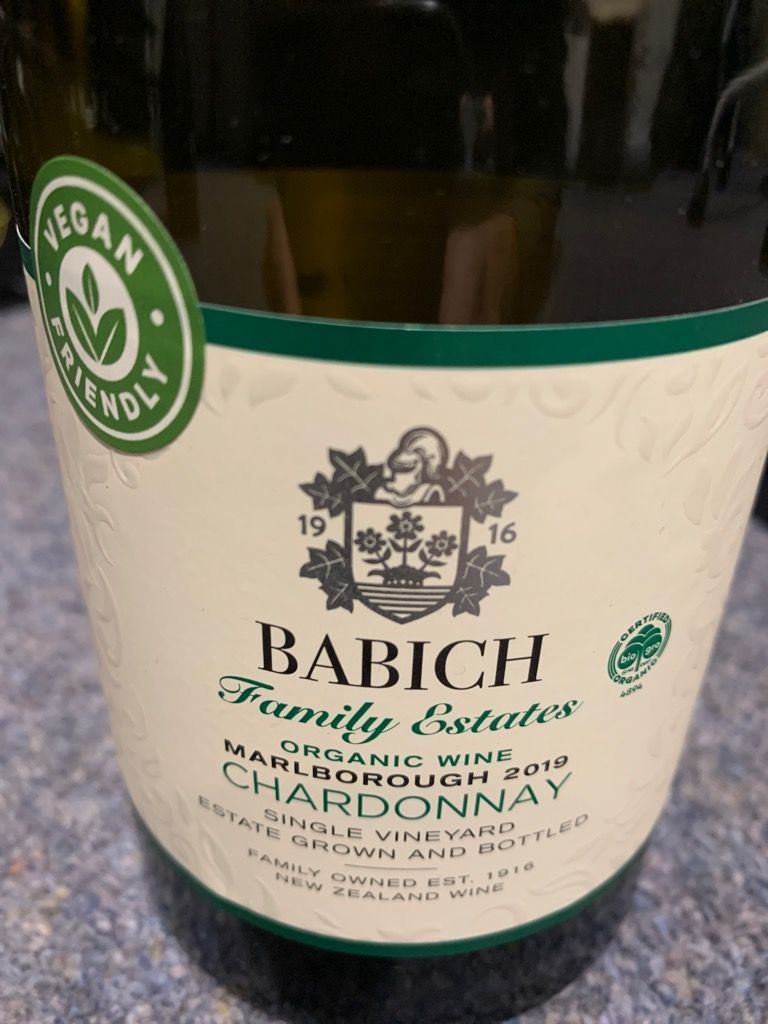 2019 Babich Chardonnay Individual Vineyard Headwaters Organic Block ...