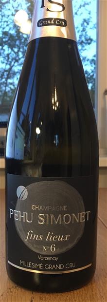 2018 Pehu Simonet Champagne Grand Cru Fins Lieux No 6 Verzenay ...