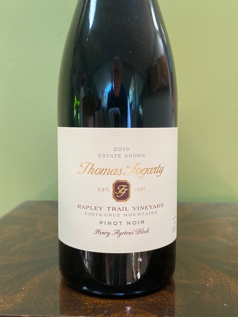 2021 Thomas Fogarty Pinot Noir Henry Ayrton's Block Rapley Trail ...