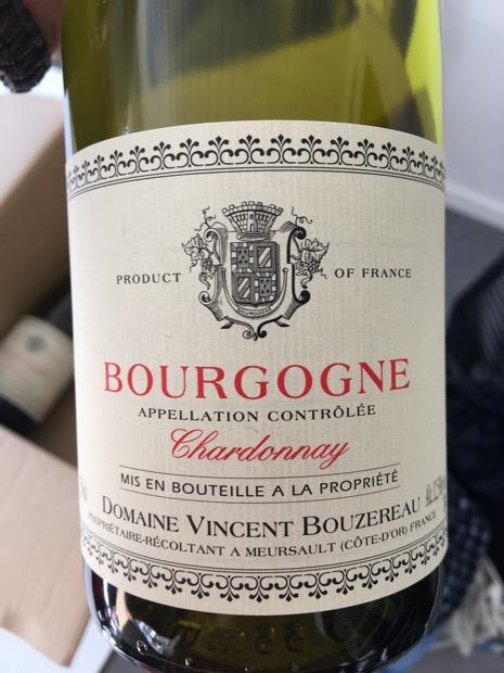 2015 Vincent Bouzereau Bourgogne Blanc, France, Burgundy, Bourgogne ...