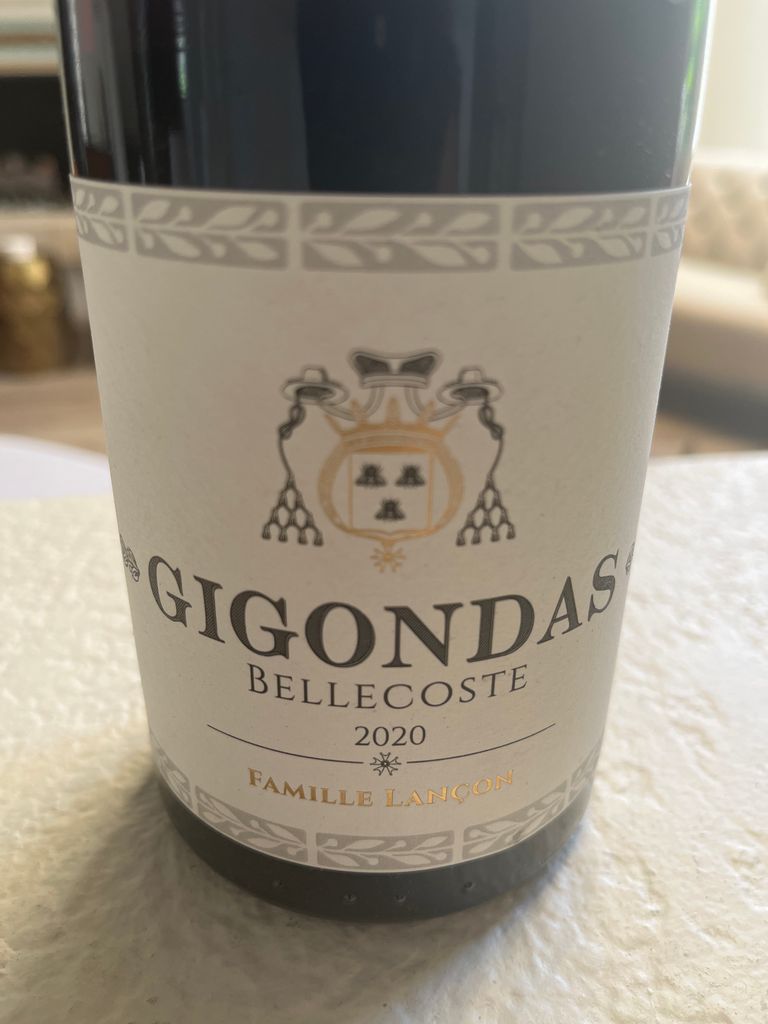 2020 Famille Lançon Gigondas Bellecoste, France, Rhône, Southern Rhône ...