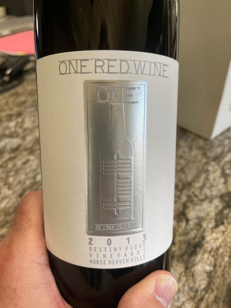 2014 One Wines Inc One Red Wine Destiny Ridge, USA, Washington ...