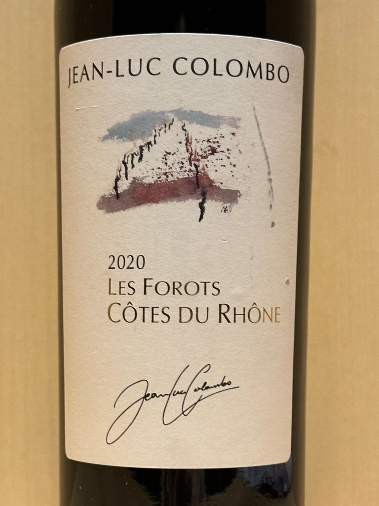 2020 Jean-Luc Colombo Côtes du Rhône Les Forots, France, Rhône ...