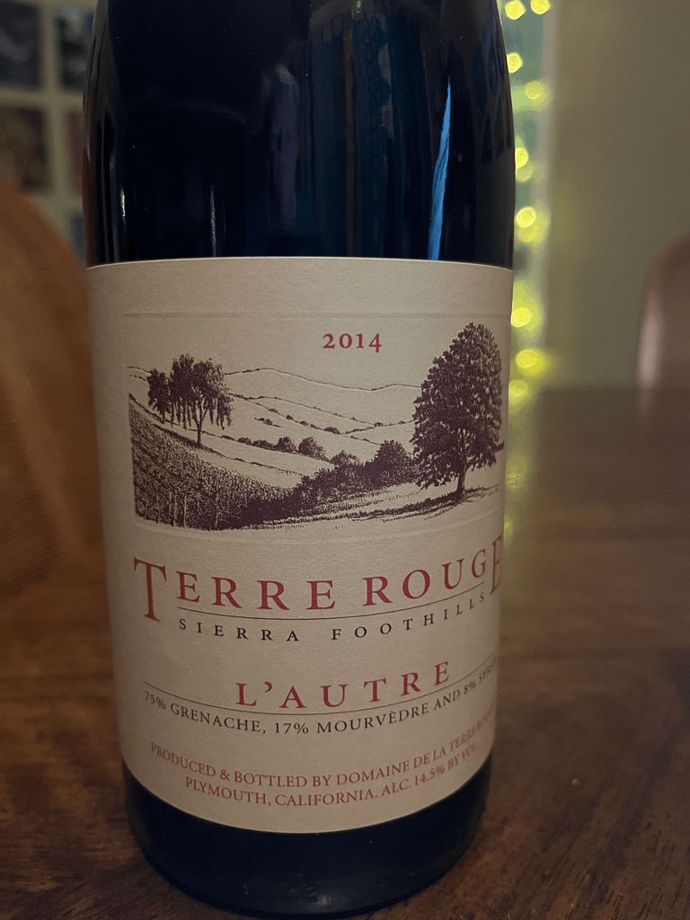 2014 Domaine de la Terre Rouge L'Autre, USA, California, Sierra ...