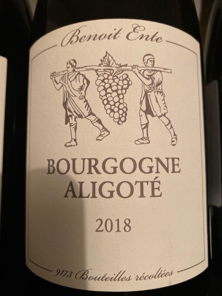 2018 Benoit Ente Bourgogne-Aligoté Antichtone, France, Burgundy ...