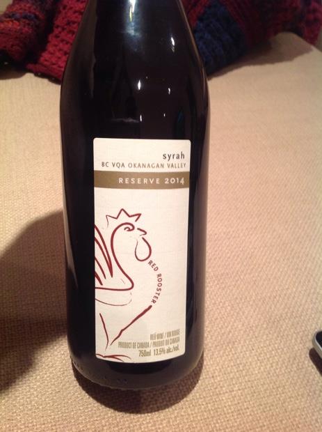 2017 Red Rooster Winery Syrah Reserve, Canada, British Columbia ...
