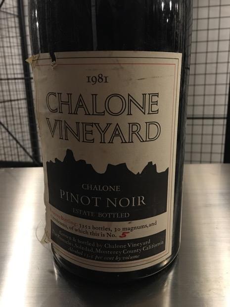 1981 Chalone Vineyard Pinot Noir Chalone, USA, California, Central ...