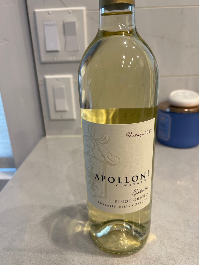 2022 Apolloni Pinot Grigio, USA, Oregon, Willamette Valley, Tualatin ...