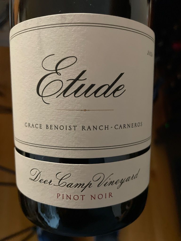 2021 Etude Pinot Noir Grace Benoist Ranch Deer Camp Vineyard, USA ...